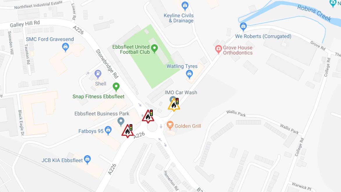 Roadworks around Kuflink Stadium – Ebbsfleet United Football Club ...